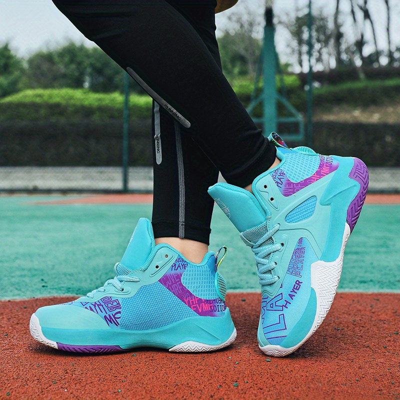 Kids Boys Basketball Shoes Athletic Non Slip Shock Absorption Sneakers ...