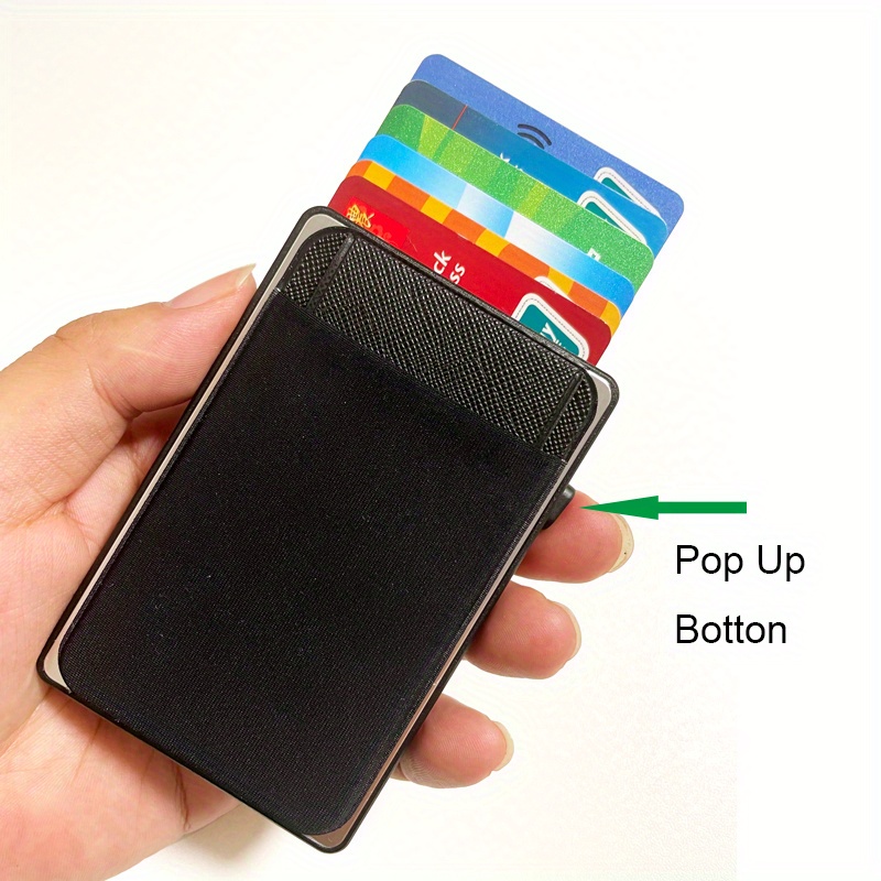 Rfid Blocking Card Holder Aluminum Smart Wallet Metal Pop - Temu
