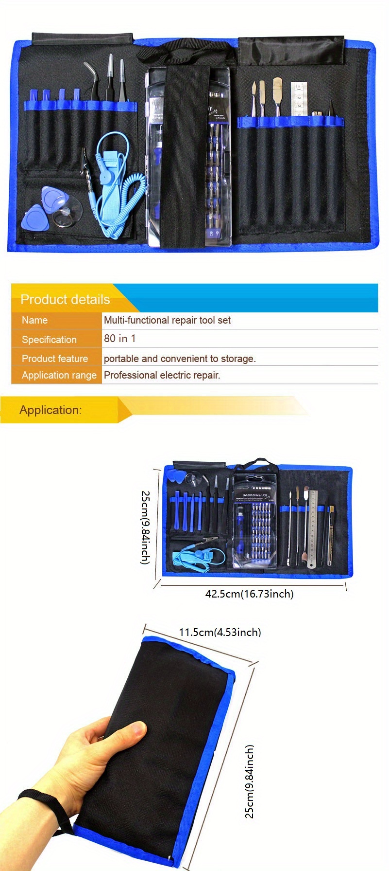 1 Precision Screwdriver Set Canvas Bag Professional - Temu Australia