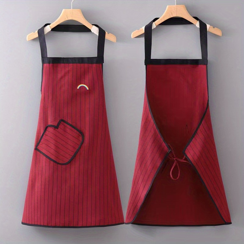 1pc cotton apron with big pocket kitchen and restaurant womens apron ...