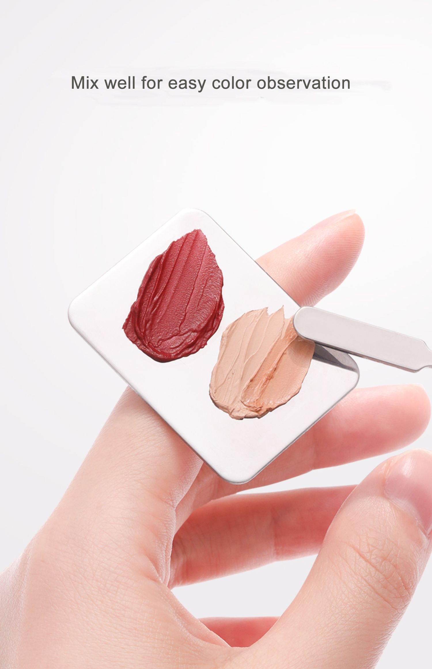 Stainless Steel Makeup Color Mixing Palette Set Ring - Temu Canada