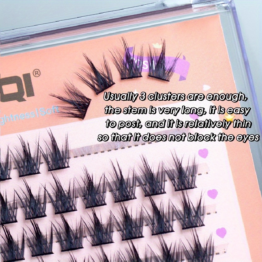 Individual Lashes Curly Wispy Lash Clusters Little Devil - Temu