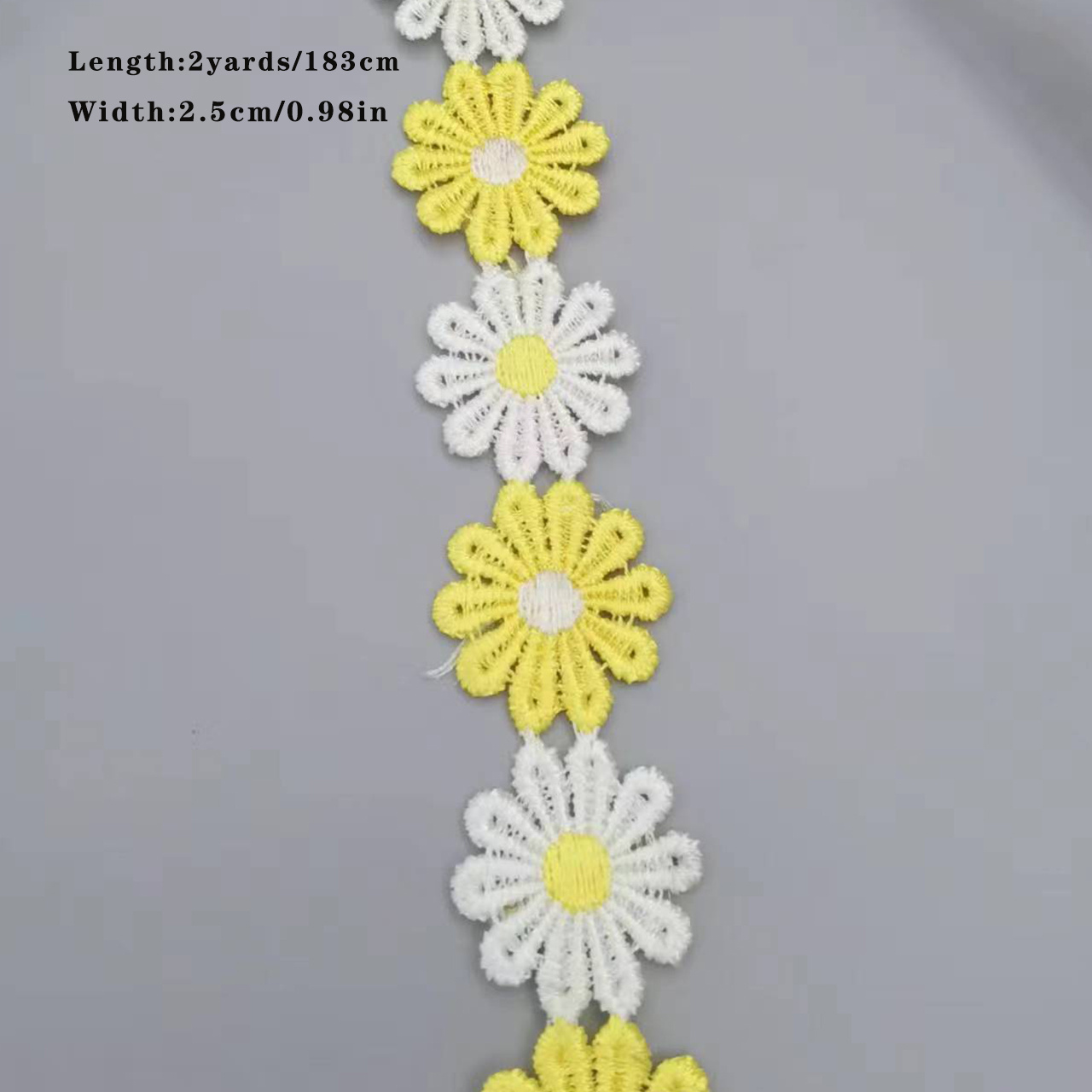 1yard/2yards Small Daisy Flower Embroidery Lace Home Hat - Temu Netherlands