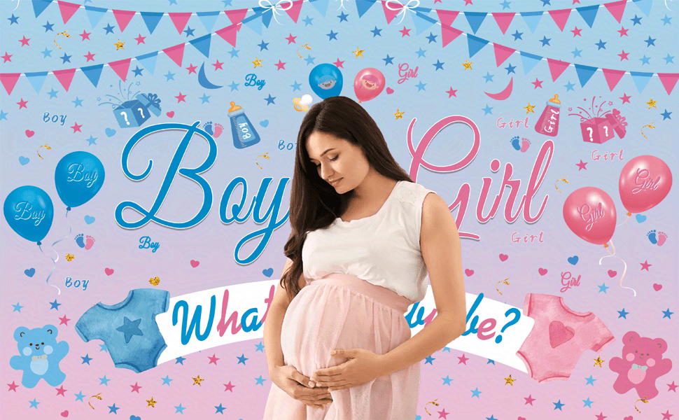 Gender Revealing Background Blue Pink Gender Party Revealing - Temu Denmark