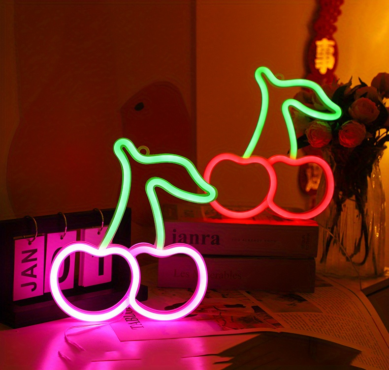 Cherry Shape Led Neon Sign Usb/ Battery Powered Led Neon - Temu Australia