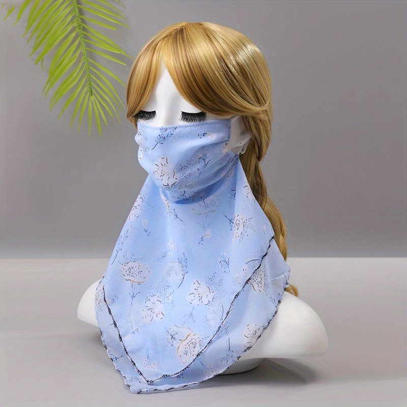 flower veil double layer earloop sunscreen face - Temu Australia