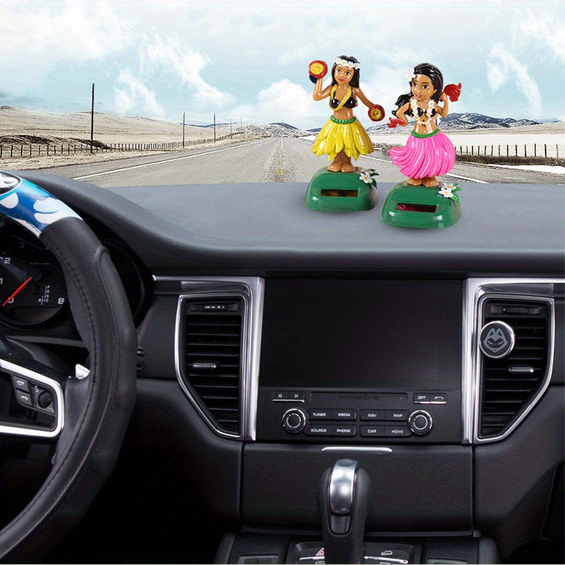 Car Ornament Solar Ornament Bobblehead Doll Hawaiian Girl - Temu