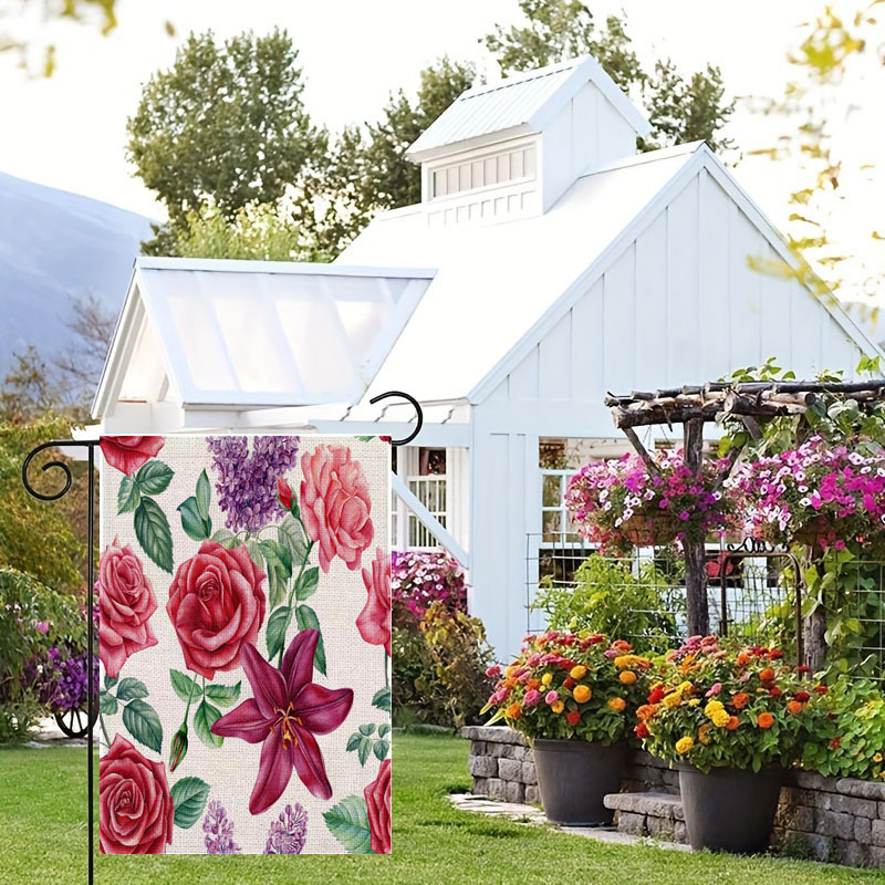 Summer Garden Flag Flowers Vertical Double Sided Welcome - Temu Australia