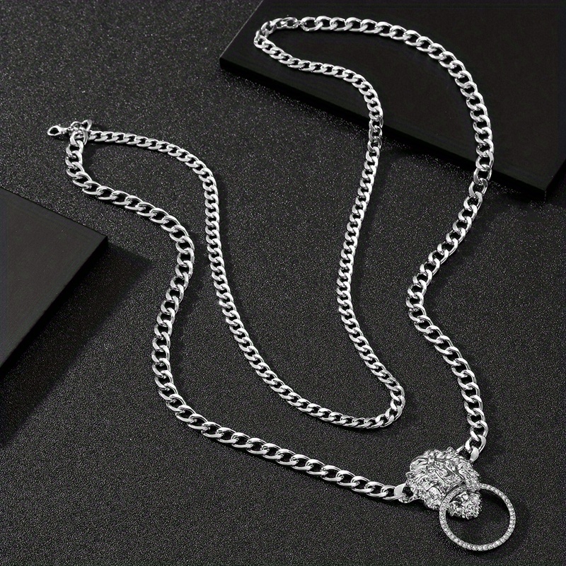 Fashion Hip Hop Style Inlaid Rhinestone Nk Chain - Temu New Zealand
