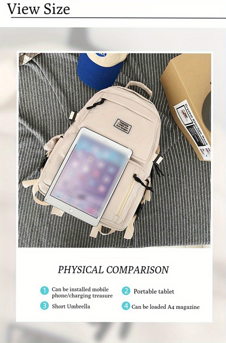 Weixier Light Bag College Laptop Backpack Male Female Travel - Temu New ...