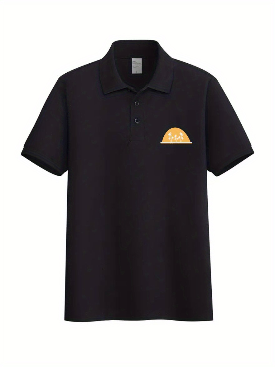 Plus Size Mens Polo Shirts Small Pattern Casual Regular Fit Tops For ...