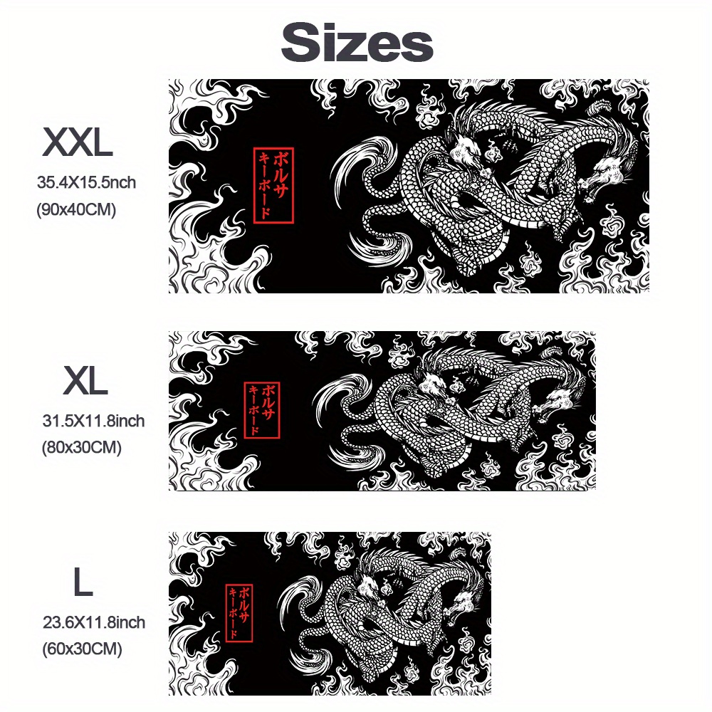 Dragon Mat Mousepad Gamer Office Mat Mouse Pad Light Gaming - Temu