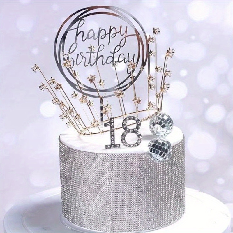 Disco Mirror Ball Cake Decoration Plugin Disco Ball Wooden - Temu