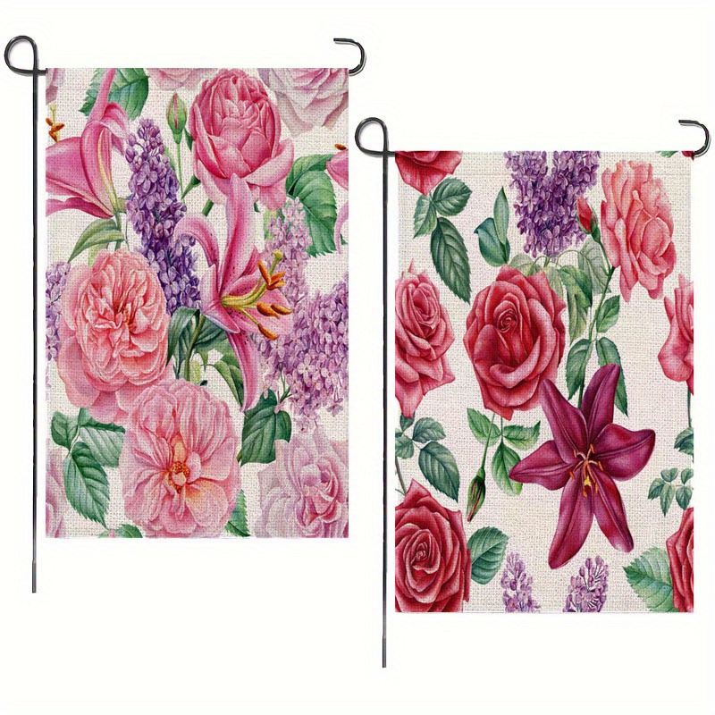 Summer Garden Flag Flowers Vertical Double Sided Welcome - Temu Norway