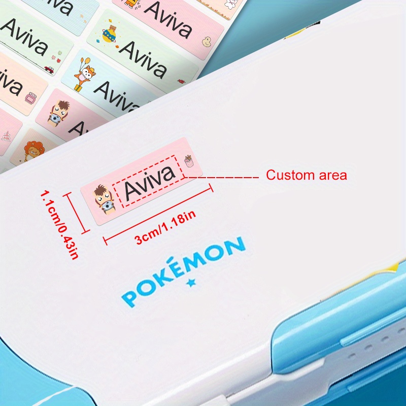 Custom Cartoon Waterproof Name Sticker Medium Size - Temu United Kingdom