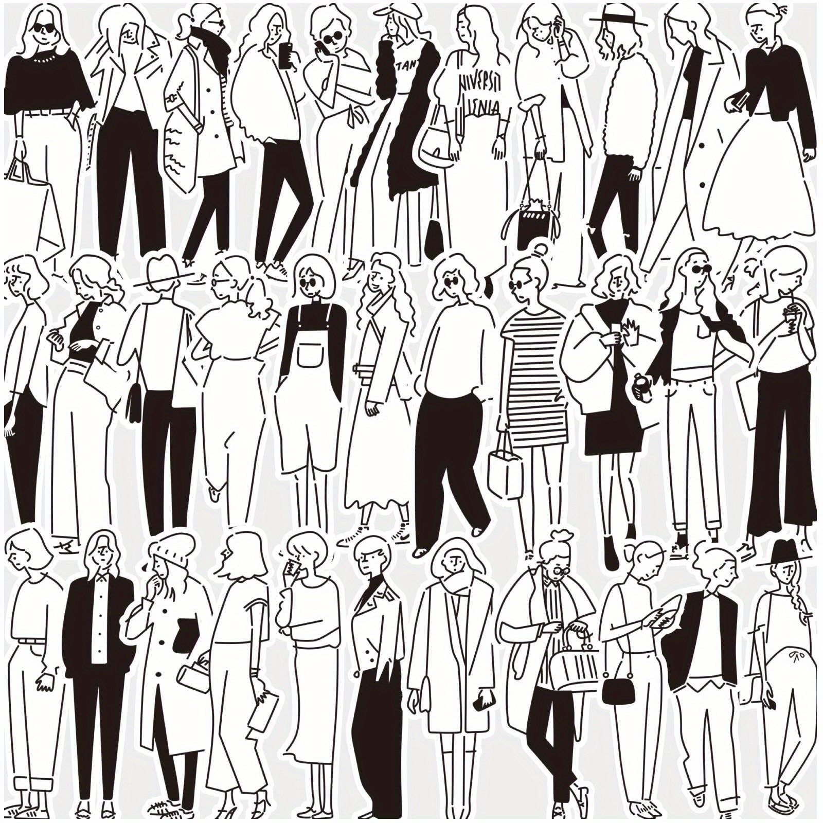 64pcs People Stickers For Journaling Scrapbooking Scrapbook Sticker For ...