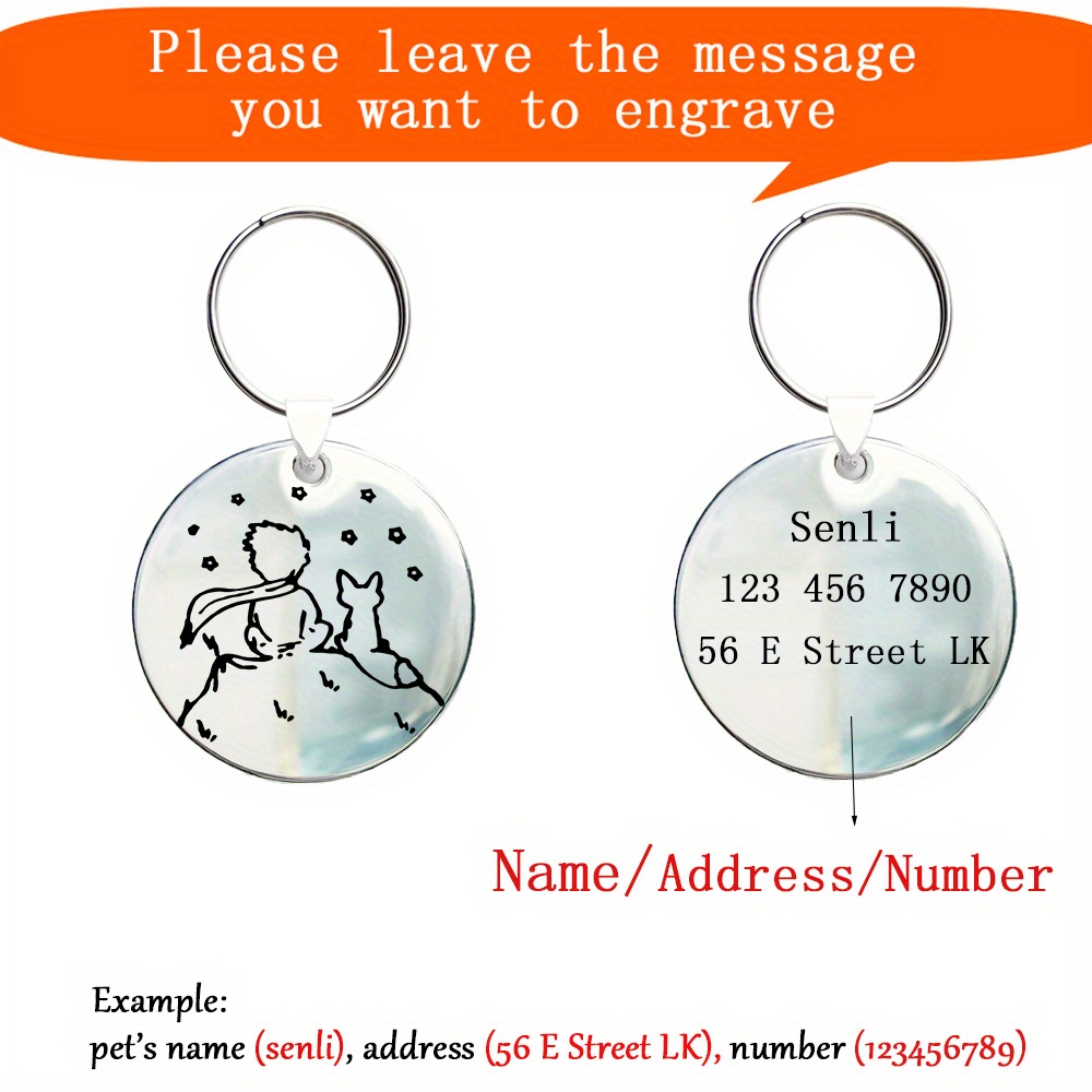 personalized pet id tag custom engraved medal pendant name - Temu Australia