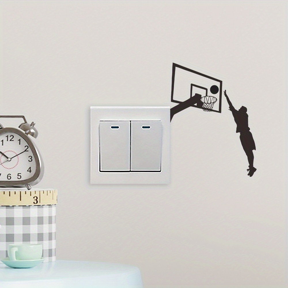 1pc Shoot A Basketball Light Switch Vinyl Decal Sticker Decals For ...