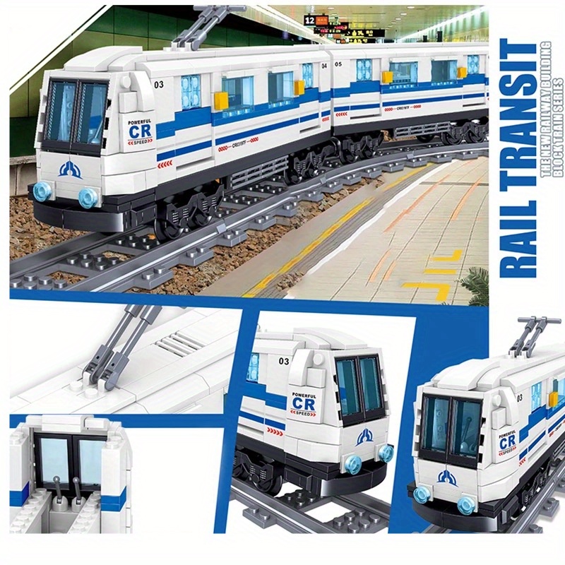 City Moc Technical Railway Transportation Track Train - Temu Australia