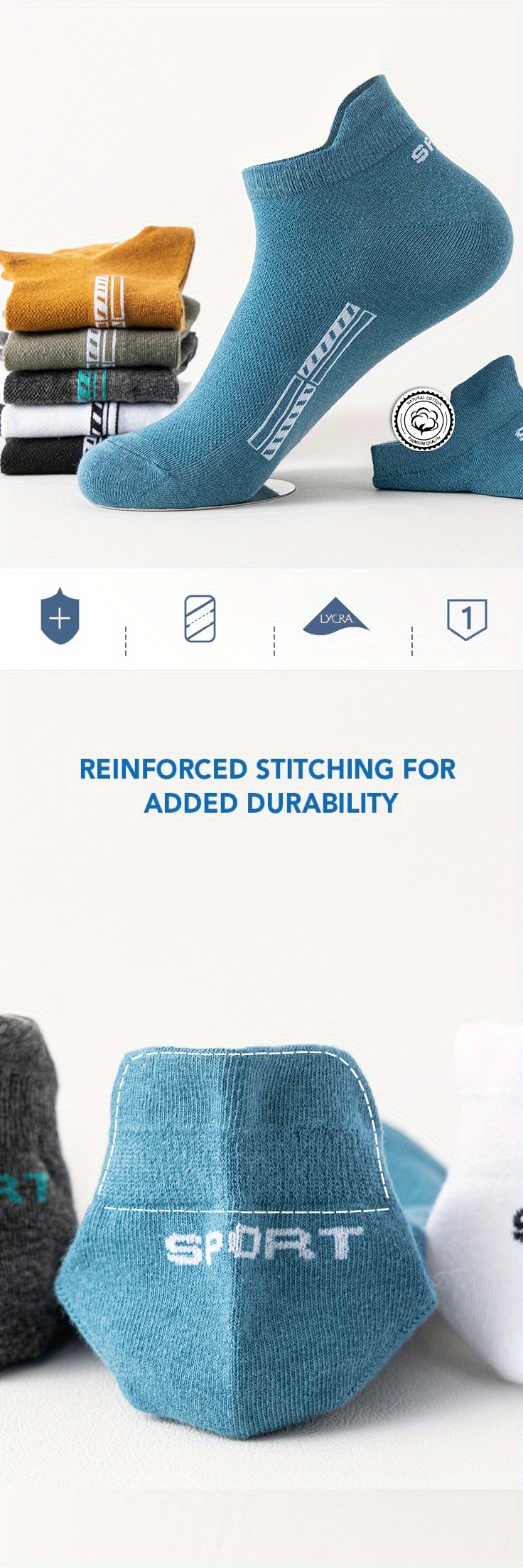 Cotton Sports Socks Men Thin Big Size New Mesh - Temu