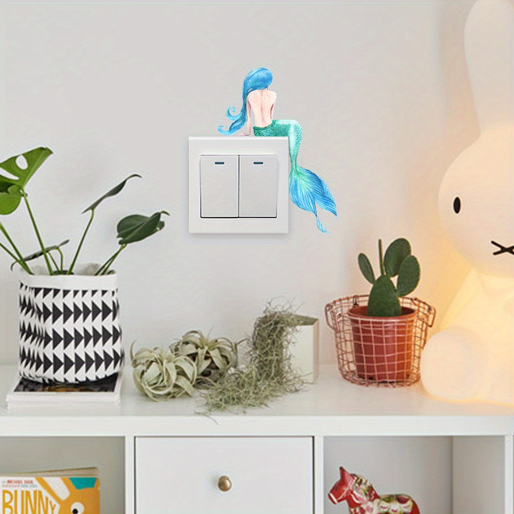 Mermaid Light Switch Vinyl Decal Sticker Decals Light Switch - Temu