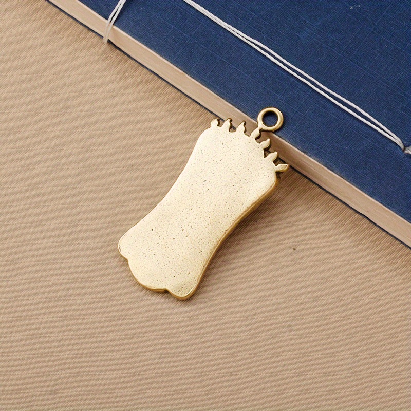 Pure Brass Pixiu Gossip Amulet Thriving Business Ensuring Safety Tag ...