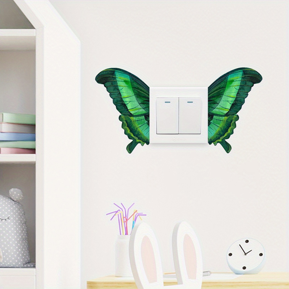 Green Butterfly Wings Light Switch Vinyl Decal Sticker - Temu Norway