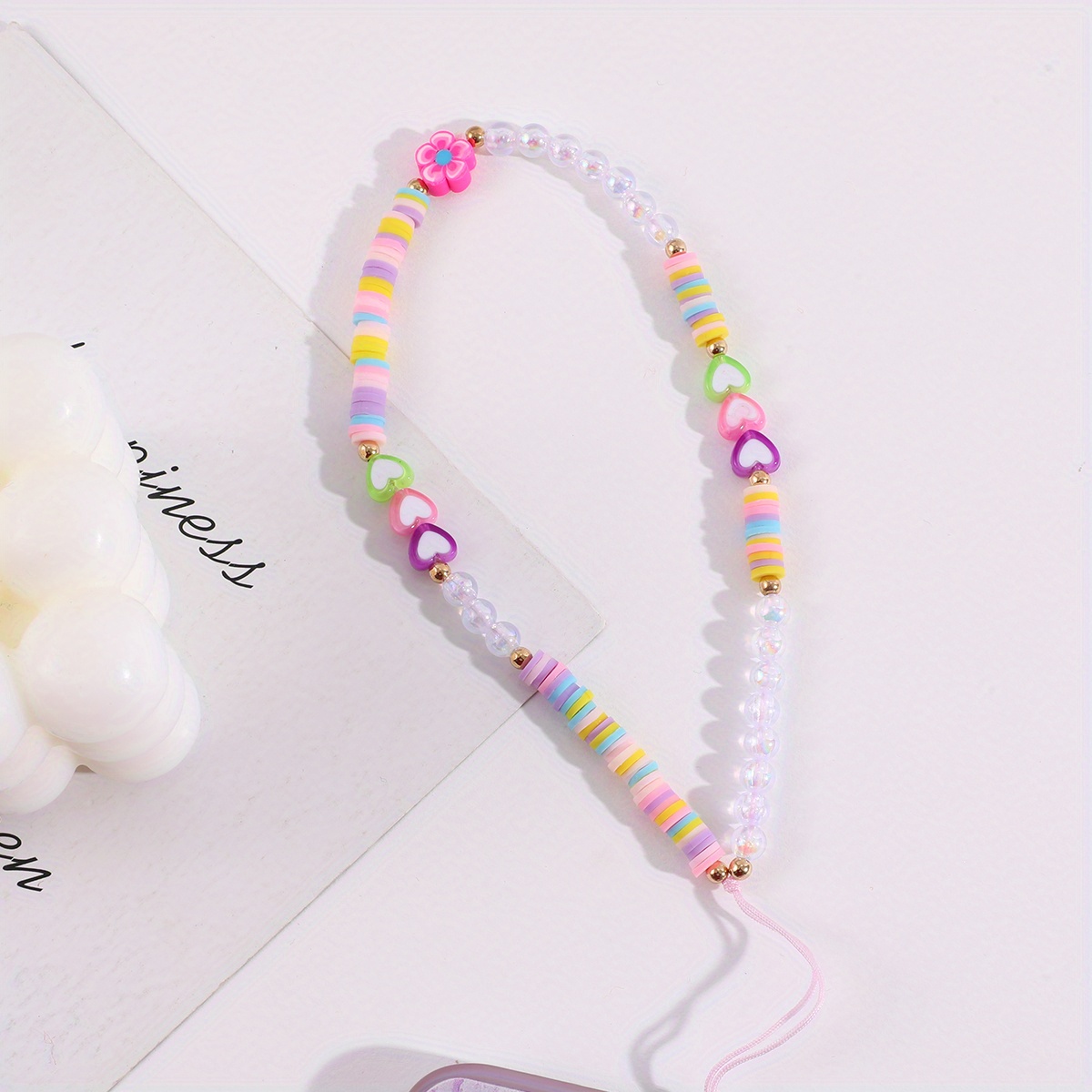 Colorful Acrylic Beads Mobile Phone Chain Fashionable Wear - Temu New ...