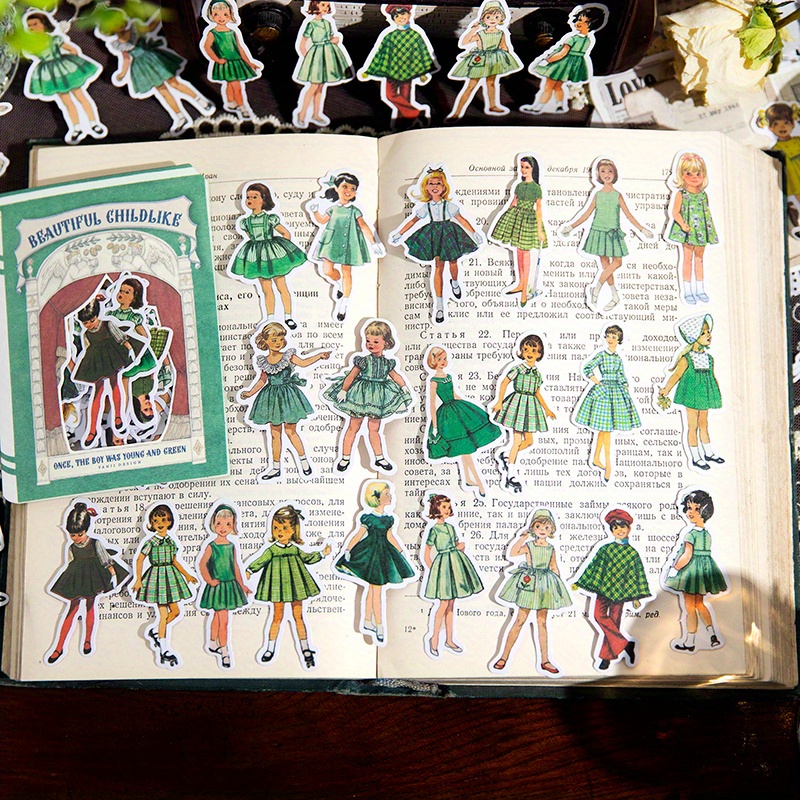 cute cartoon retro character sticker pack - Temu Australia