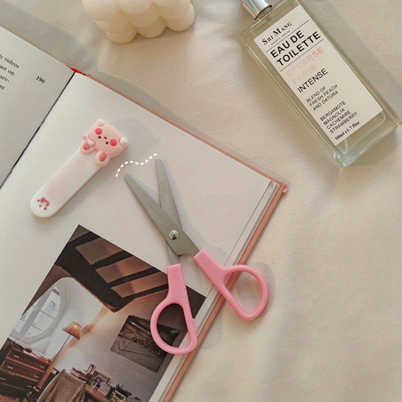 Cute Mini Scissors Protective Cover Cutting Paper Knife Scissors ...
