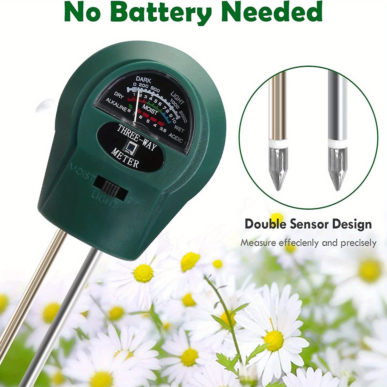 3 in 1 Soil Test Kit Moisture/ph/light Tester House Plants - Temu