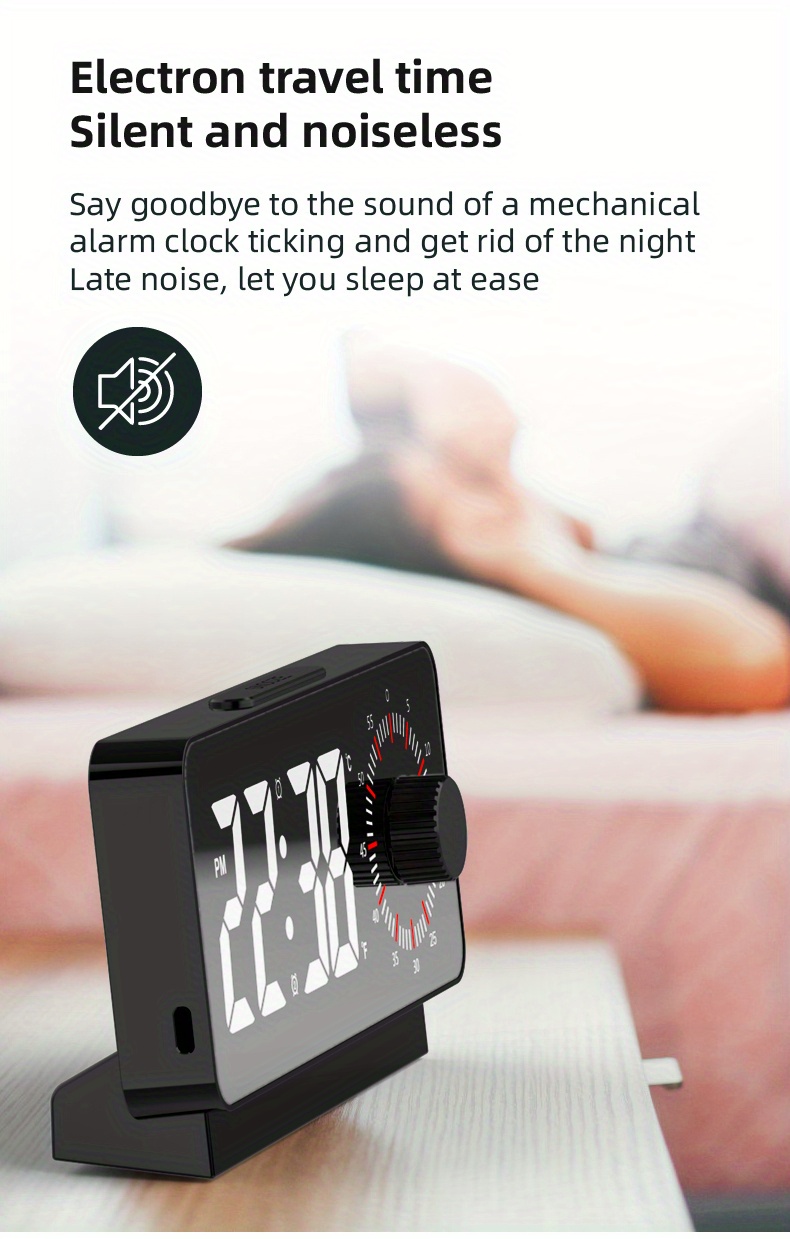 Countdown Alarm Clock Dual Display Visual Manager Alarm Clock Plug In ...