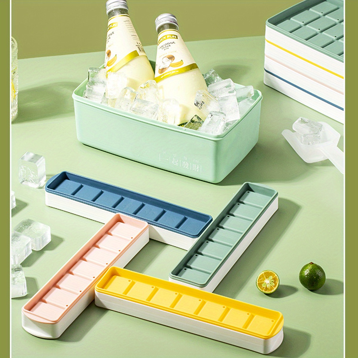 Flexible Silicone Mahjong Ice Cube Tray Easy Release Ice - Temu United ...