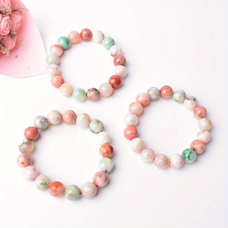 Hand made Fashion Simple Natural Rainbow Agate Stone - Temu United Kingdom