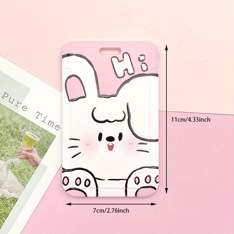 Cartoon Animal Themed Card Cover Lanyard Cute Portable Card - Temu ...
