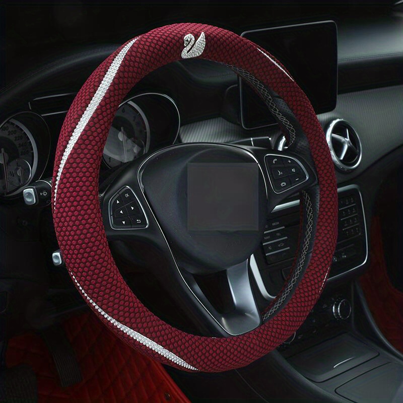 New Car Steering Wheel Cover Universal Plush Inlaid - Temu Australia