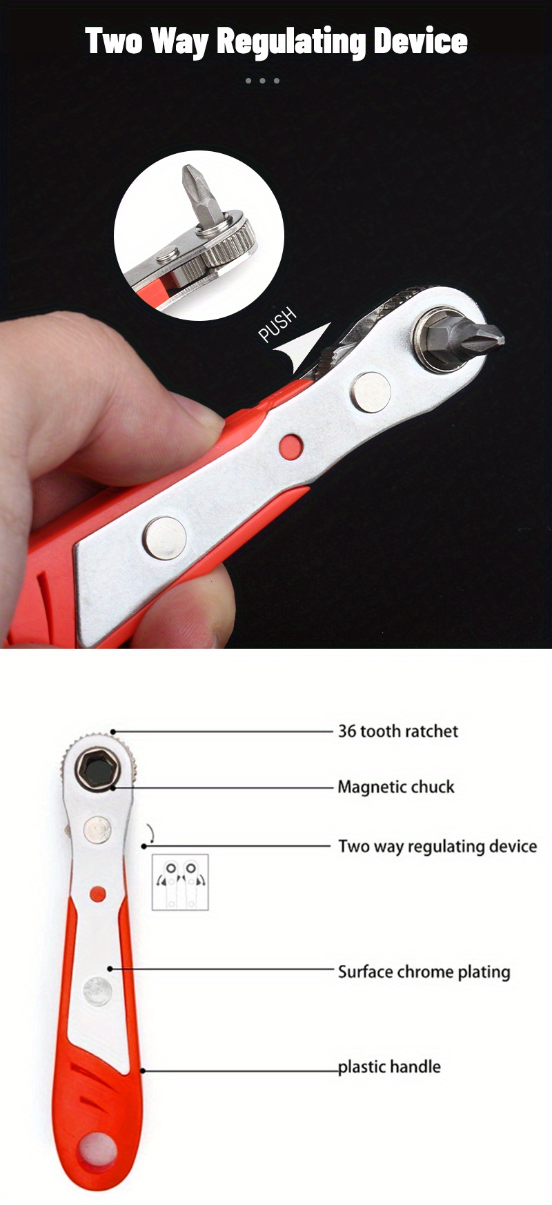 Multifunctional Hexagonal Ratchet Screwdriver Set Mini Quick - Temu ...