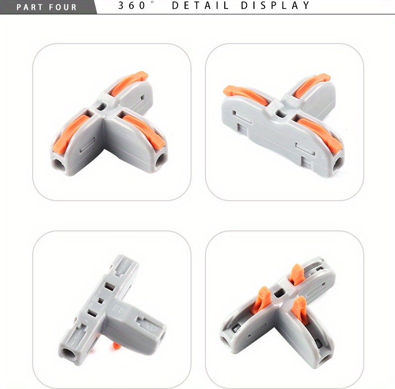 T Shaped Quick Wiring Terminal Artifact Wire Splitter Docking Connector ...