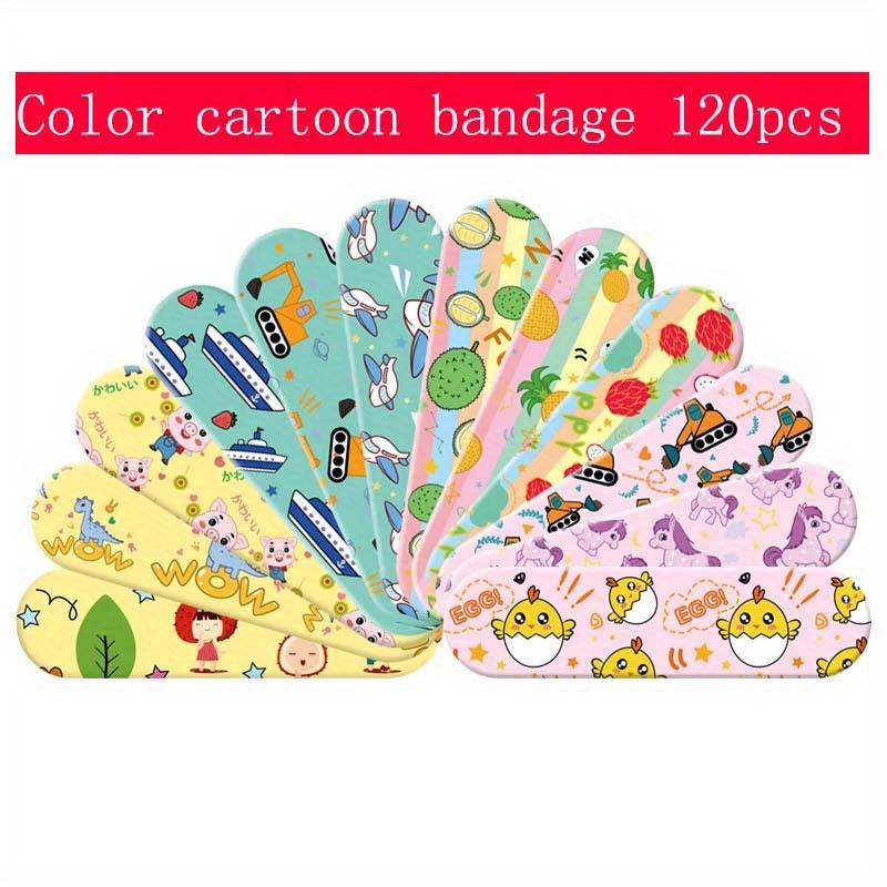 120 Uds Tirita De Dibujos Animados Bonitos Para Niños Vendajes ...