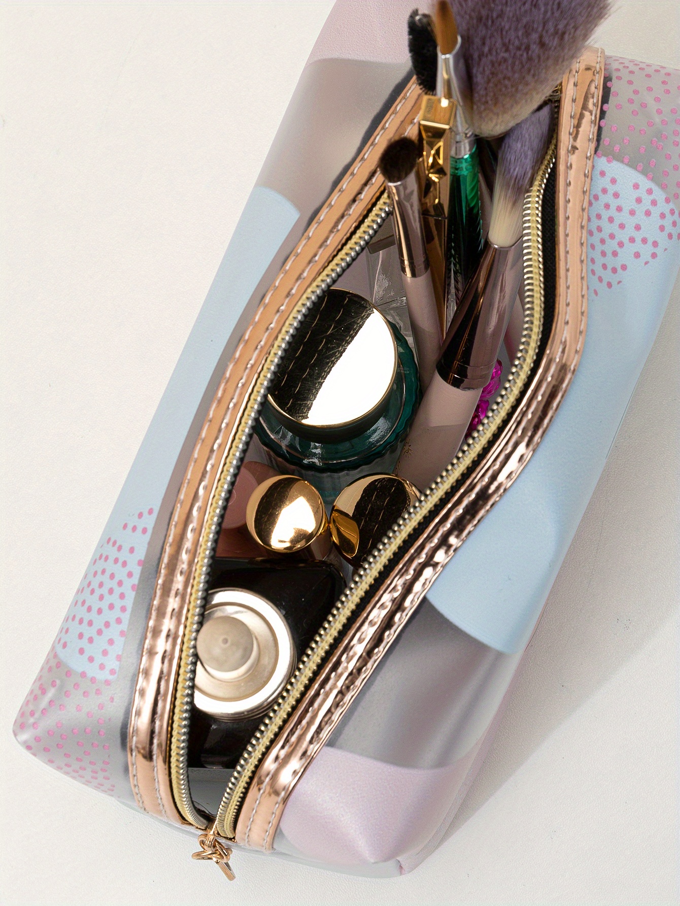 Figure Graphic Makeup Bag Line Zipper Cosmetic - Temu Ireland