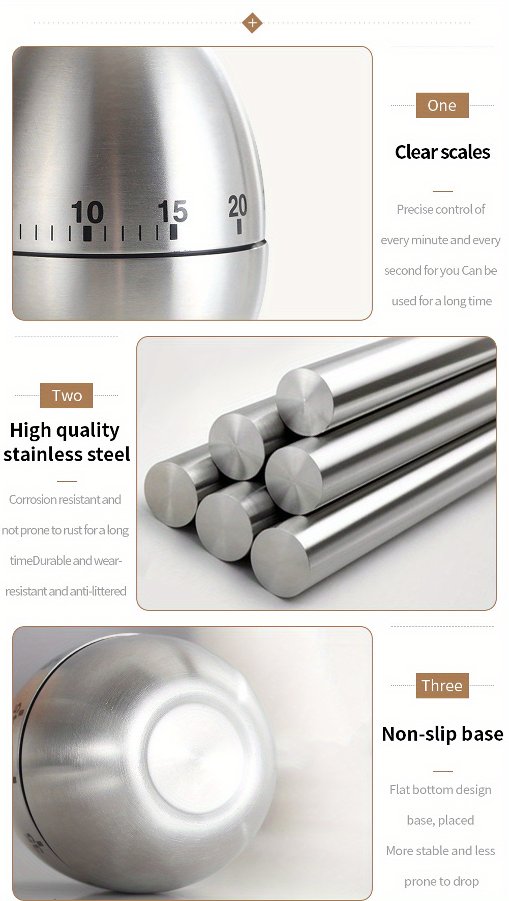 Kitchen Cooking Timer Stainless Steel Egg Alarm Clock 60 - Temu Australia