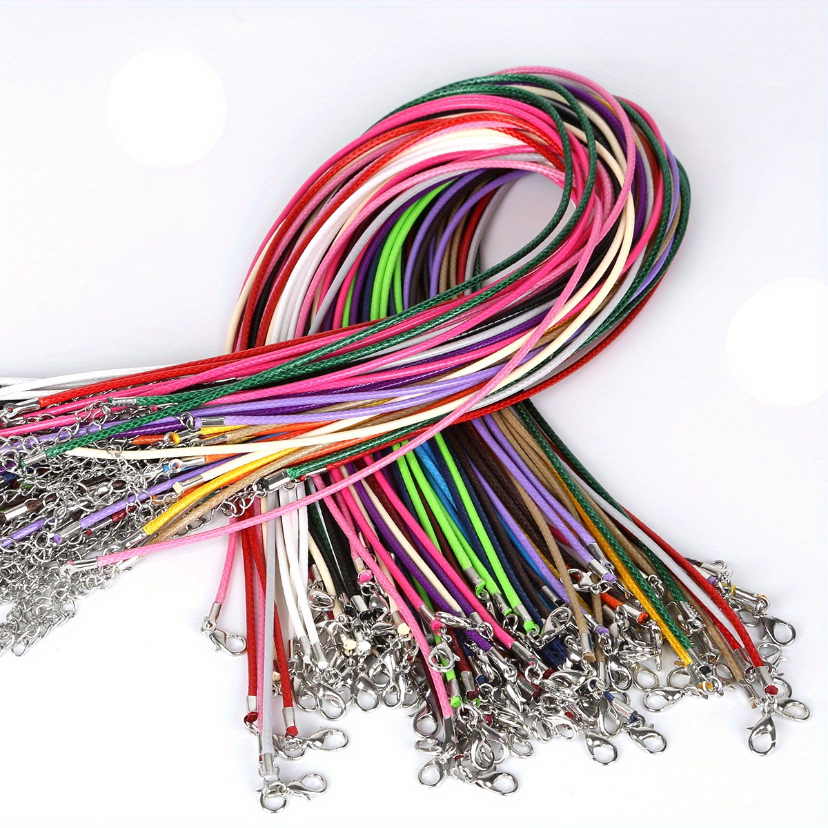 Korean Style Wax Thread Necklace Rope Lobster Clasp Diy - Temu Australia