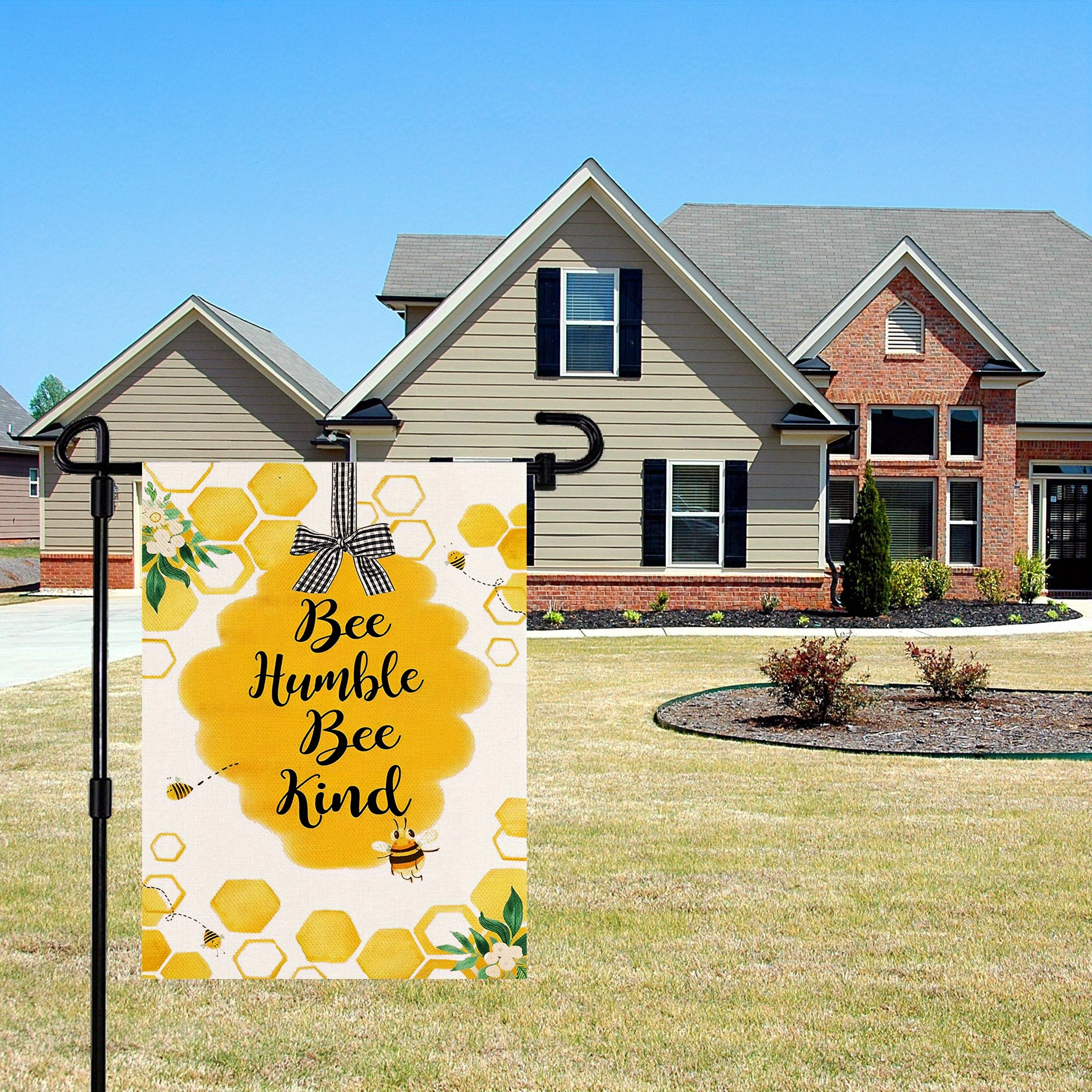 Bee Double sided Printing Garden Flag - Temu Australia