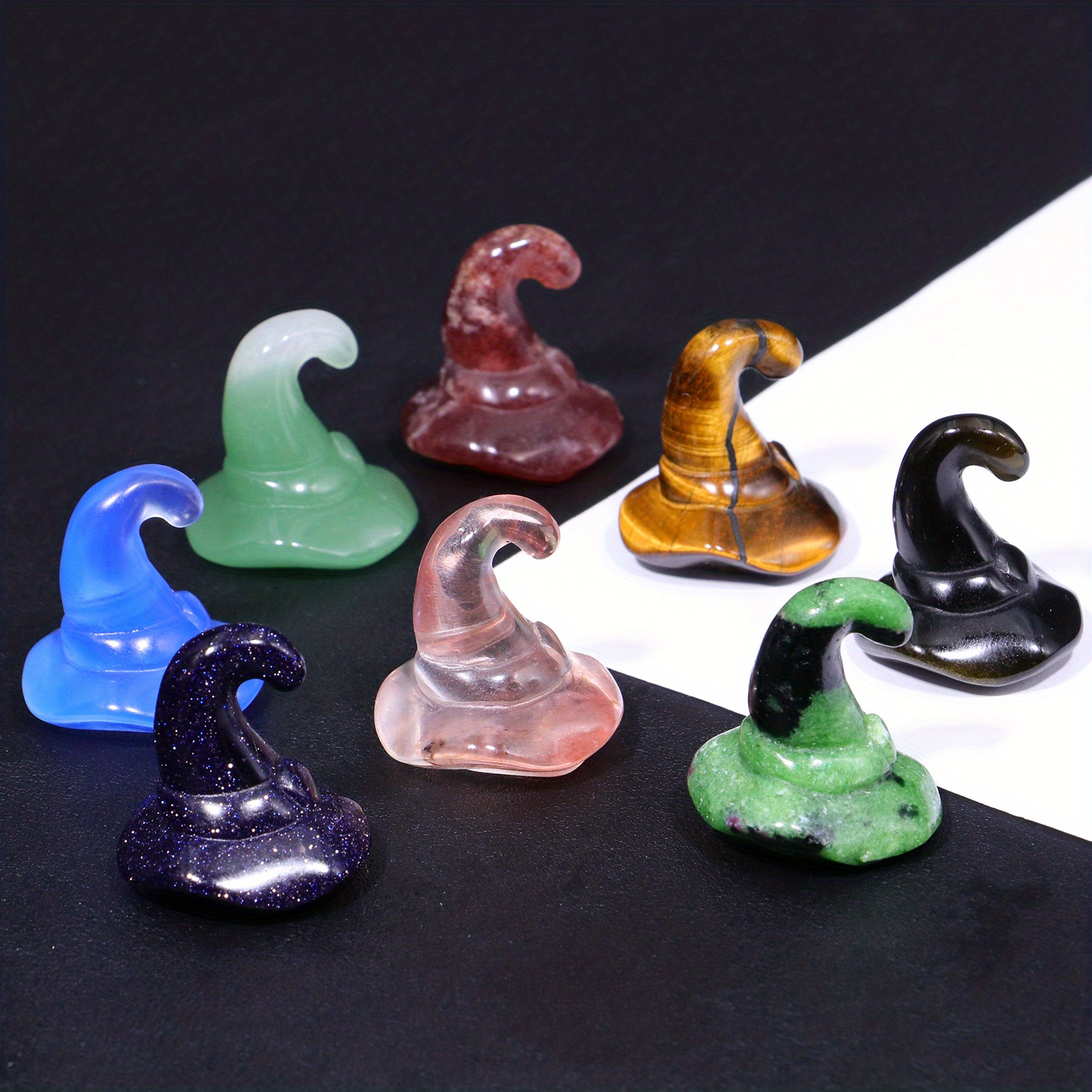 Crystal Cap Natural Crystal Quartz Crystal Cap Decorate Hand - Temu New ...