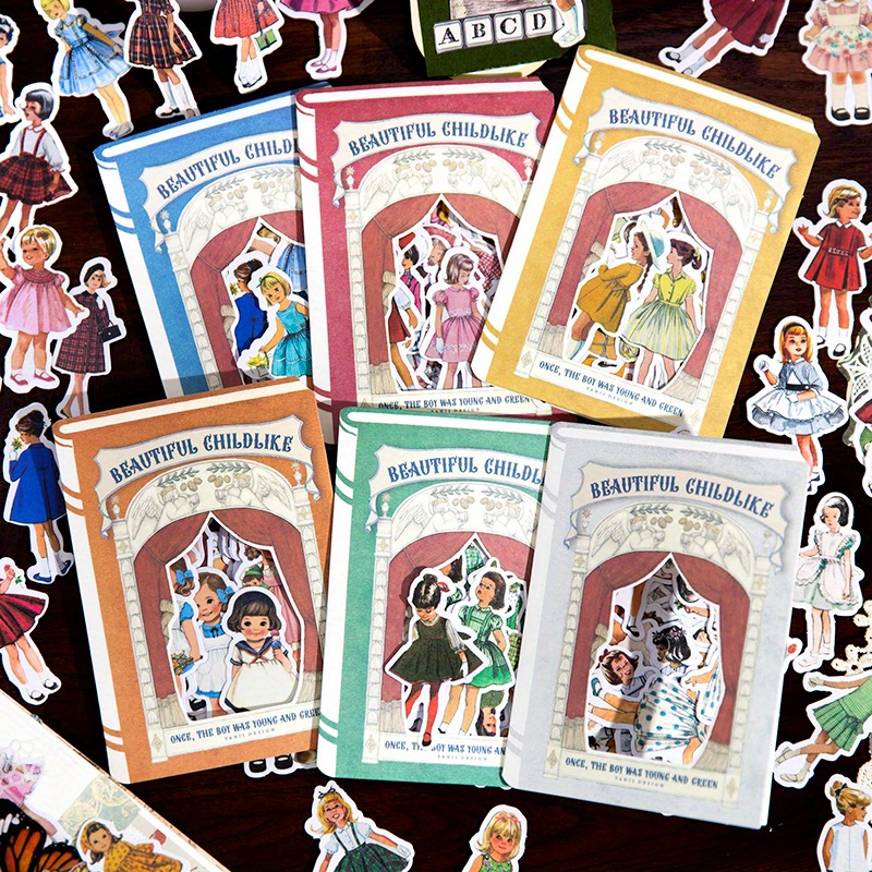 cute cartoon retro character sticker pack - Temu Australia