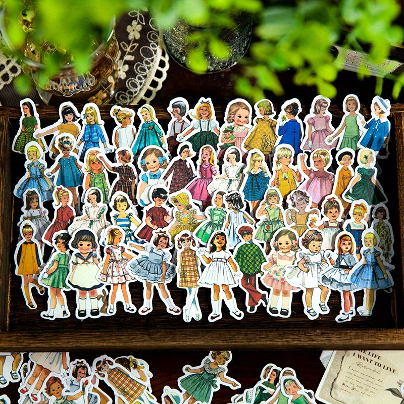 cute cartoon retro character sticker pack - Temu Australia