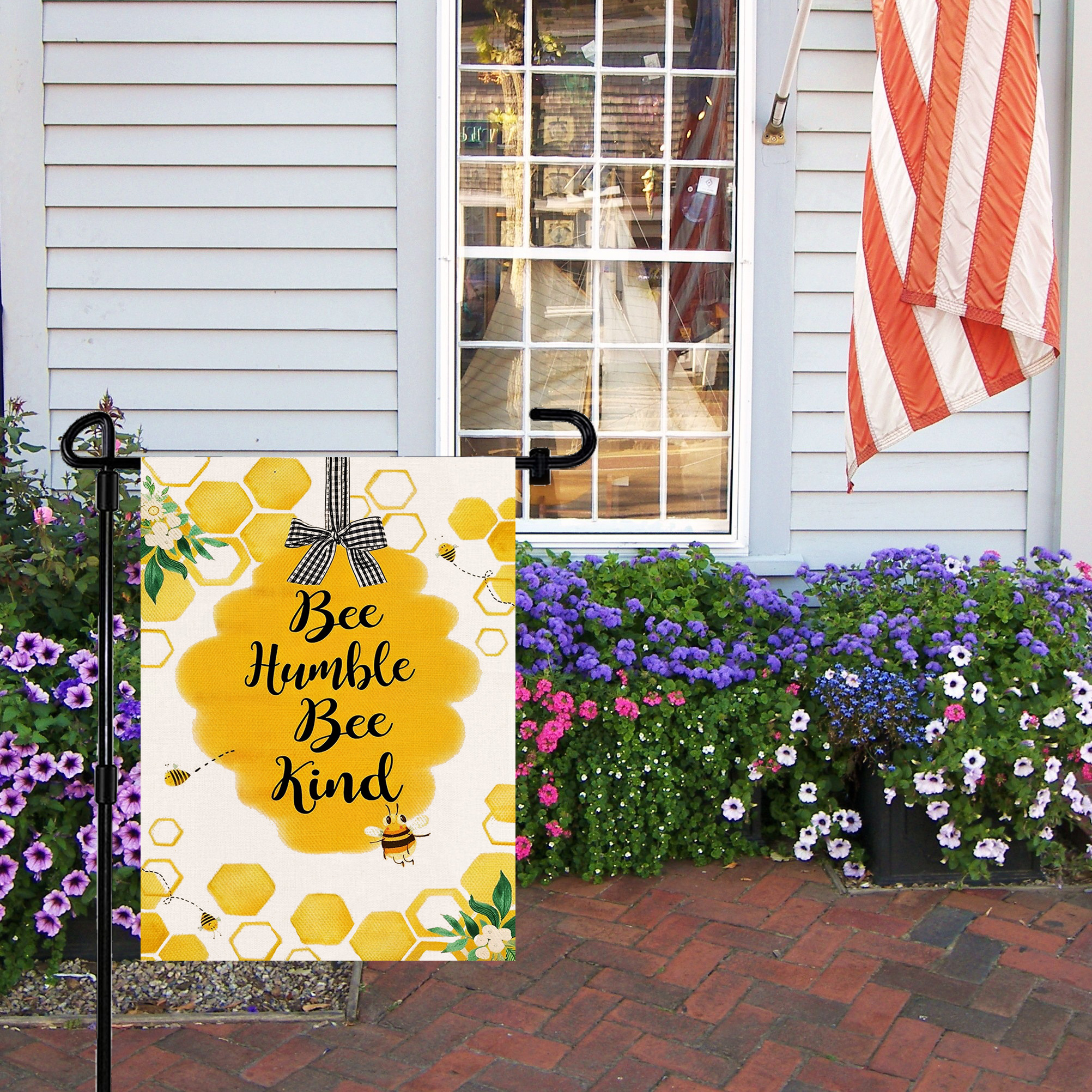 Bee Double sided Printing Garden Flag - Temu Australia