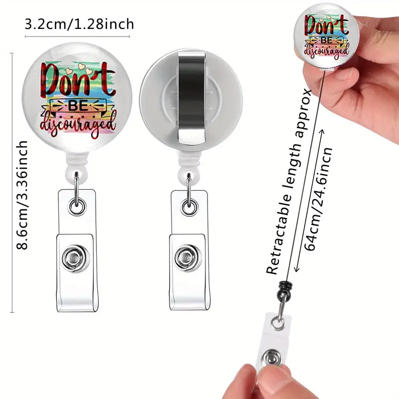 インスピレーション引用 格納式バッジホルダー、かわいい看護バッジリール、バッジクリップ Id カードホルダー より多く購入する、より多く