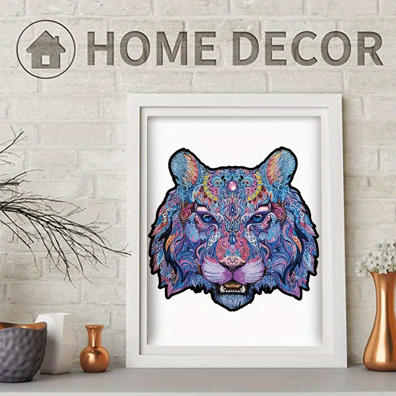 Puzzle Animal Lion Exquisite Wooden Puzzles Kids - Temu