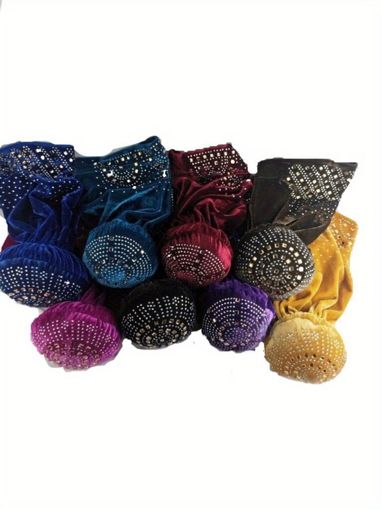 Pom Pom Turban Velvet Solid Color Elegant Head - Temu Netherlands